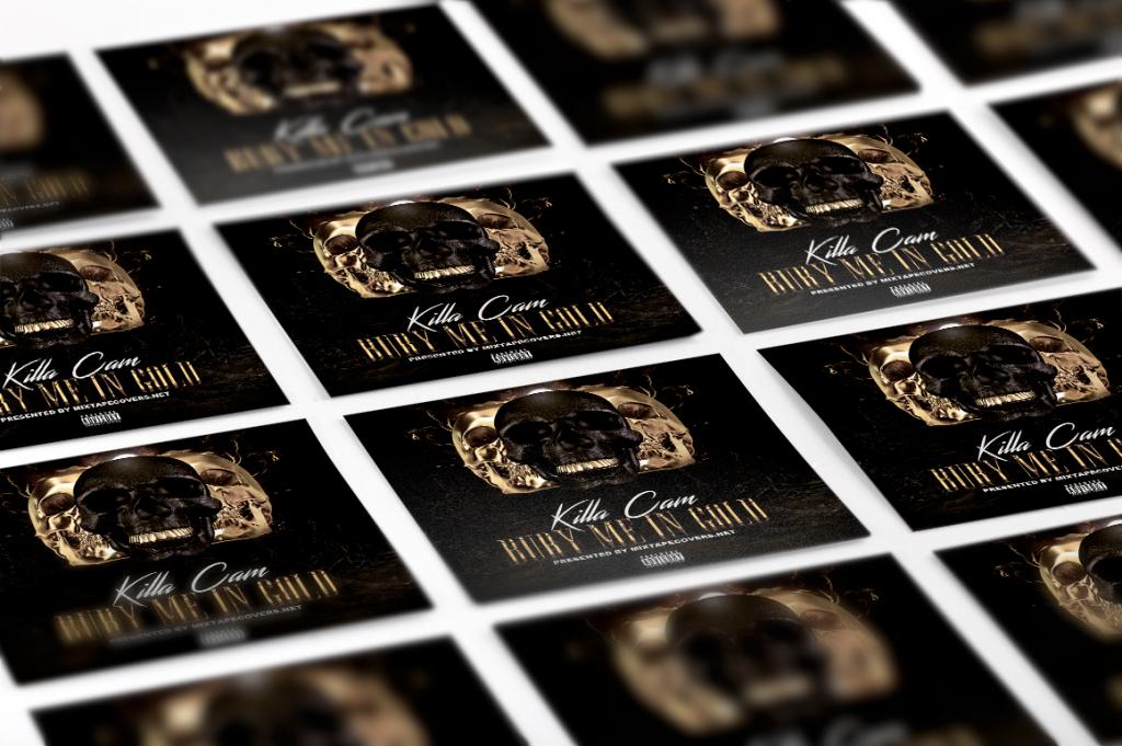 Bury Me In Gold Mixtape Cover Template | MixtapeCovers.net