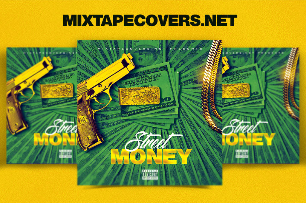 Street Money Mixtape Cover Template| mixtapecovers.net